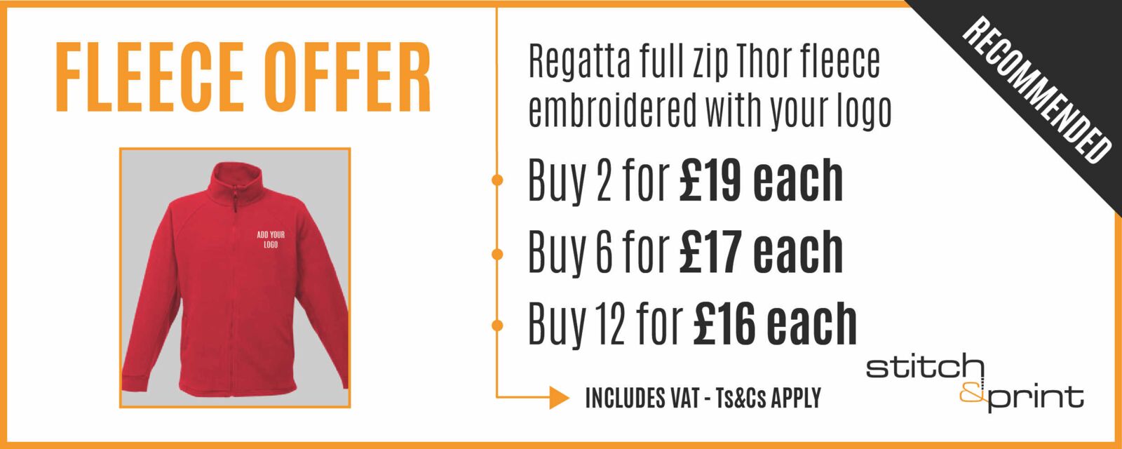 Work Fleeces Cumbria|Embroidered Branding| Stitch & Print